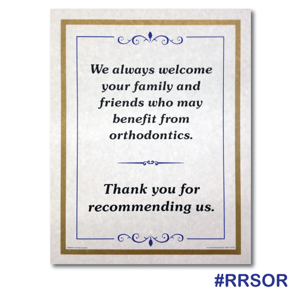 Orthodontics Referral Sign – O'Neil Practice Resources